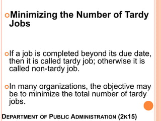 Scheduling and controlling production activities | PPTX