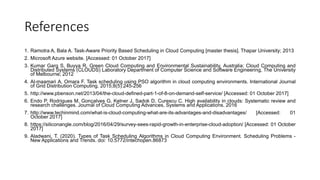 Scheduling in Cloud Computing | PPTX