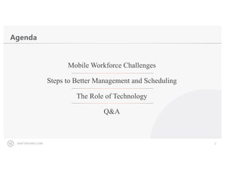 Scheduling and managing mobile workers | PPT