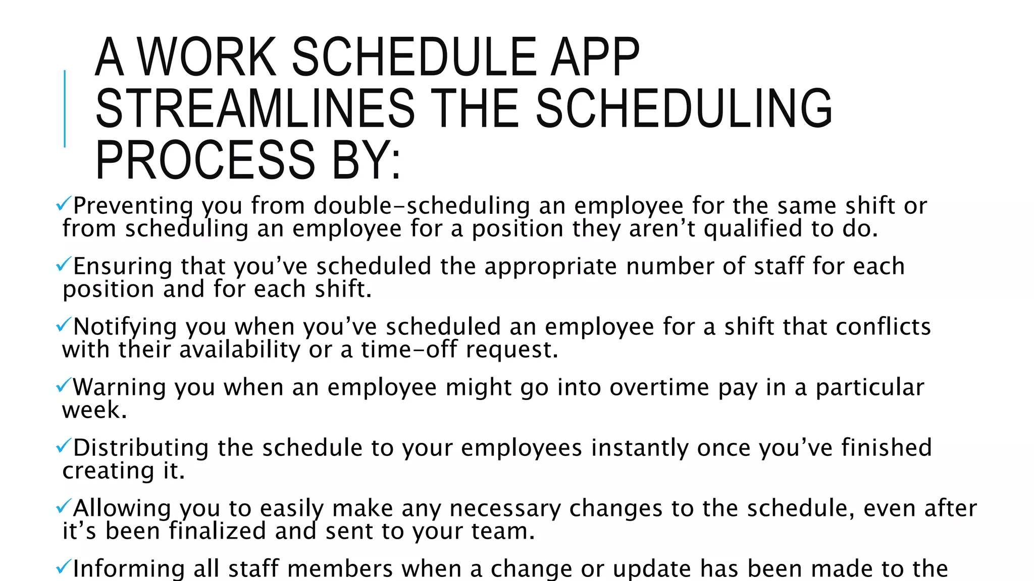 Scheduling and manpower management | PPTX