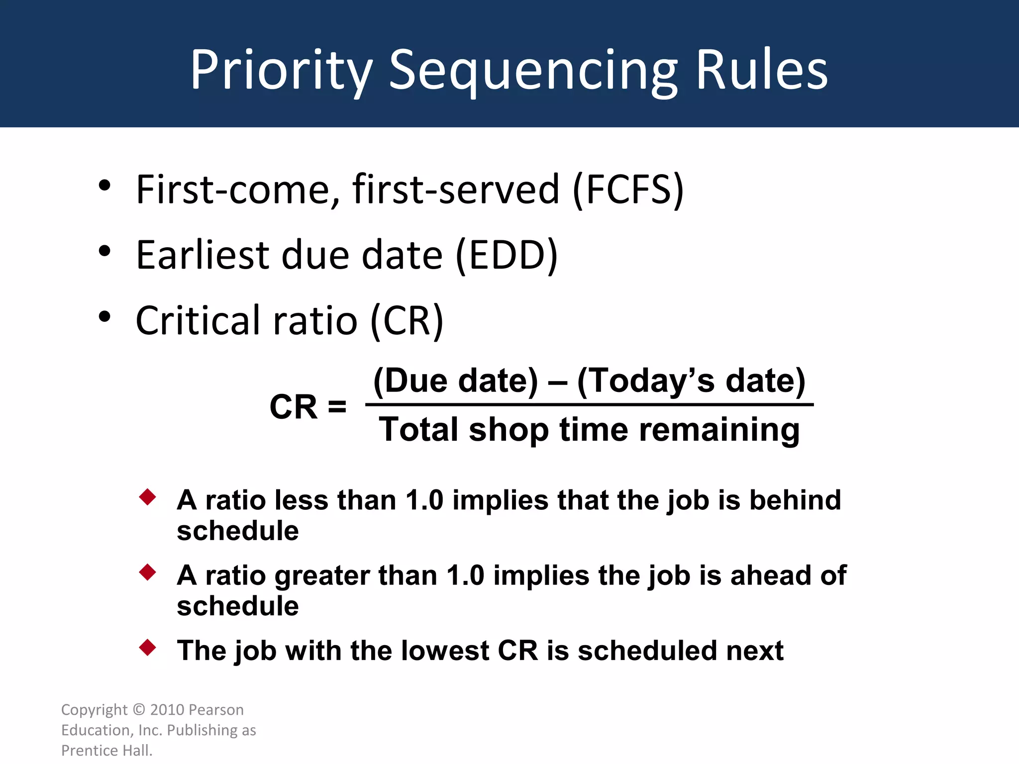 Scheduling and sequencing | PPT