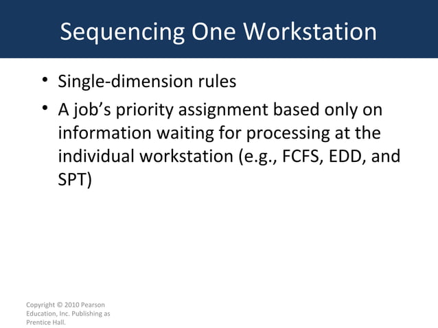 Scheduling and sequencing | PPT
