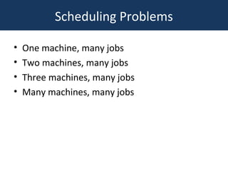 Scheduling and sequencing | PPT
