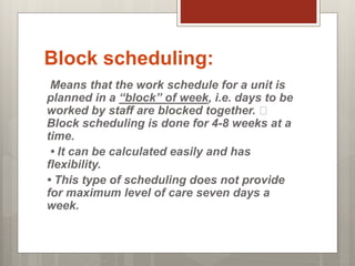Scheduling and Staffing in Management.pptx | Parenting Babies and Toddlers | Parenting