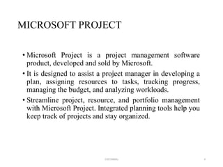 Scheduling by using microsoft project 2013 | PDF