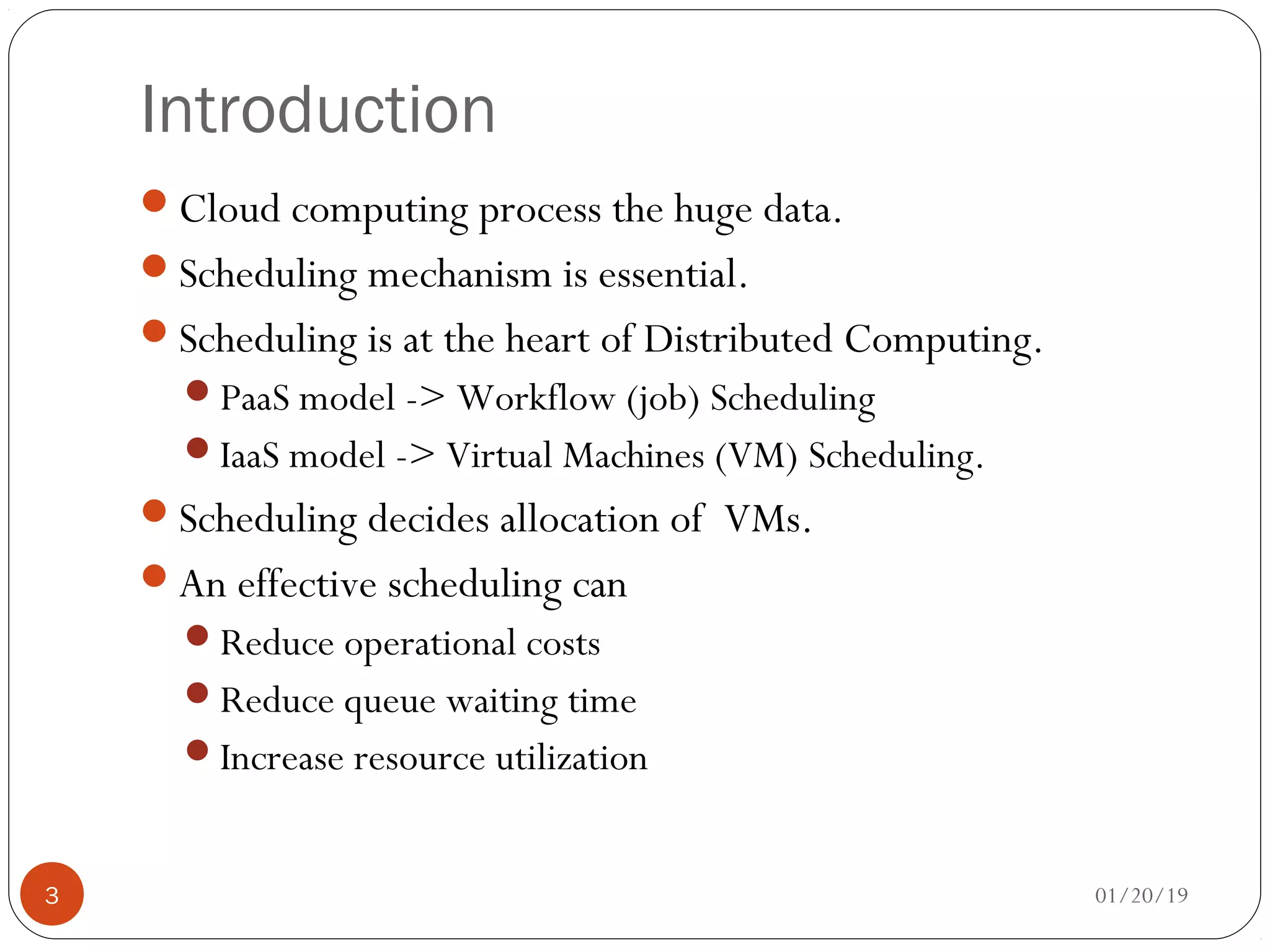 Scheduling in cloud | PPT