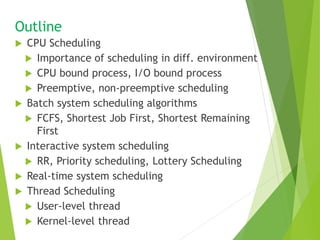 Scheduling | PPT