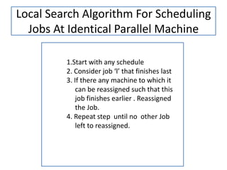 Scheduling jobs on identical parallel machines | PPTX