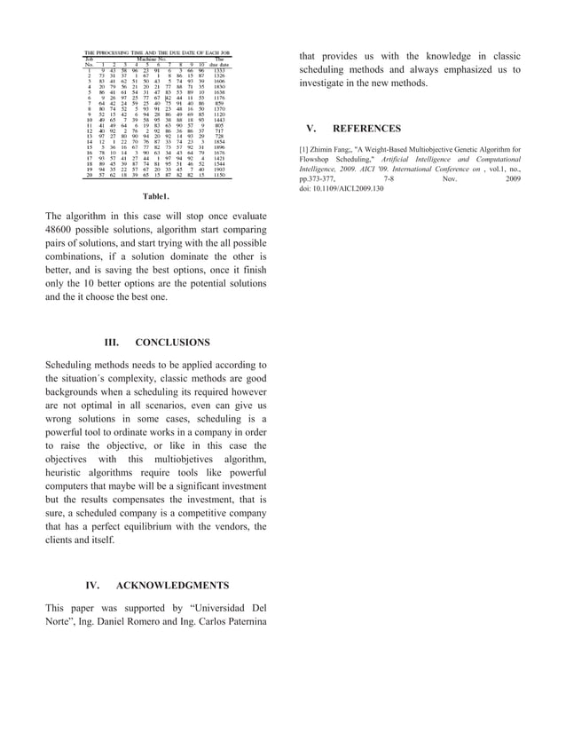 Scheduling methods applied to flowshop production systems | PDF