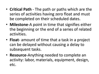 Scheduling of a project | PPTX
