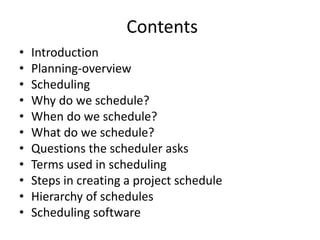 Scheduling of a project | PPTX