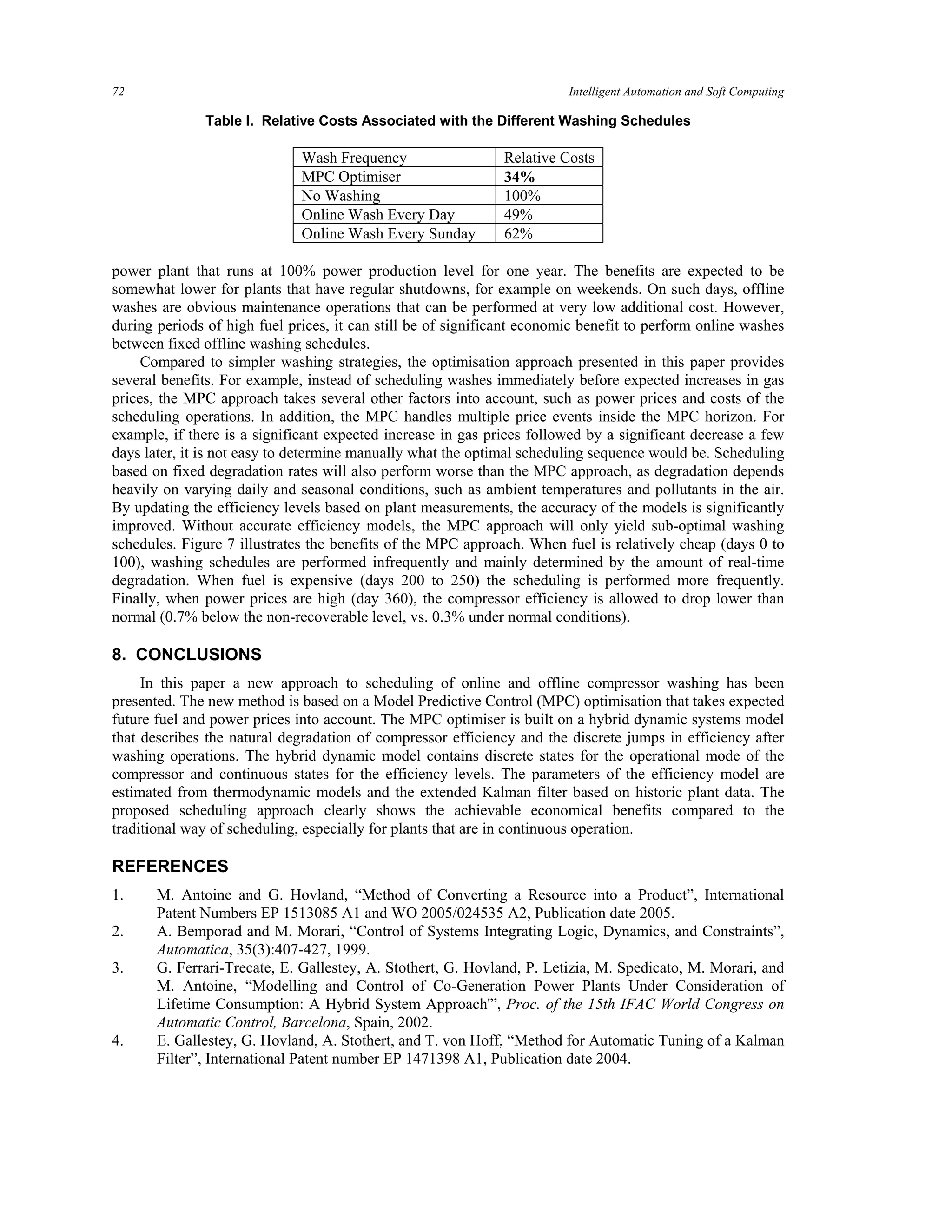 Scheduling of gas turbine compressor washing | PDF