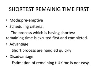 OPERATING SYSTEM-"Scheduling policies" | PPTX