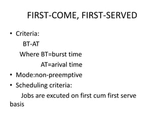 OPERATING SYSTEM-"Scheduling policies" | PPTX