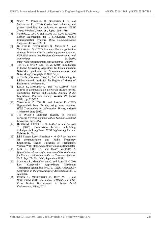 Scheduling schemes for carrier aggregation in lte advanced systems | PDF