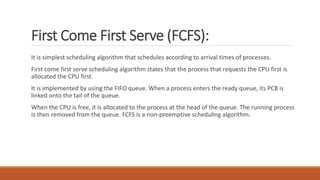 Scheduling (sjf, fcfs and round robin | PPTX