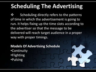 Scheduling the advertising and executing the advertising program | PPT