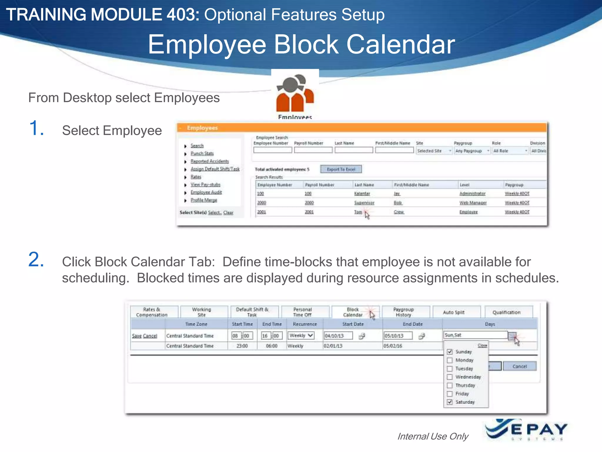 EPAY Systems Scheduling Training | PPTX