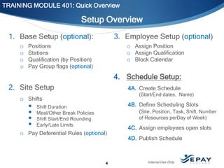 EPAY Systems Scheduling Training | PPTX