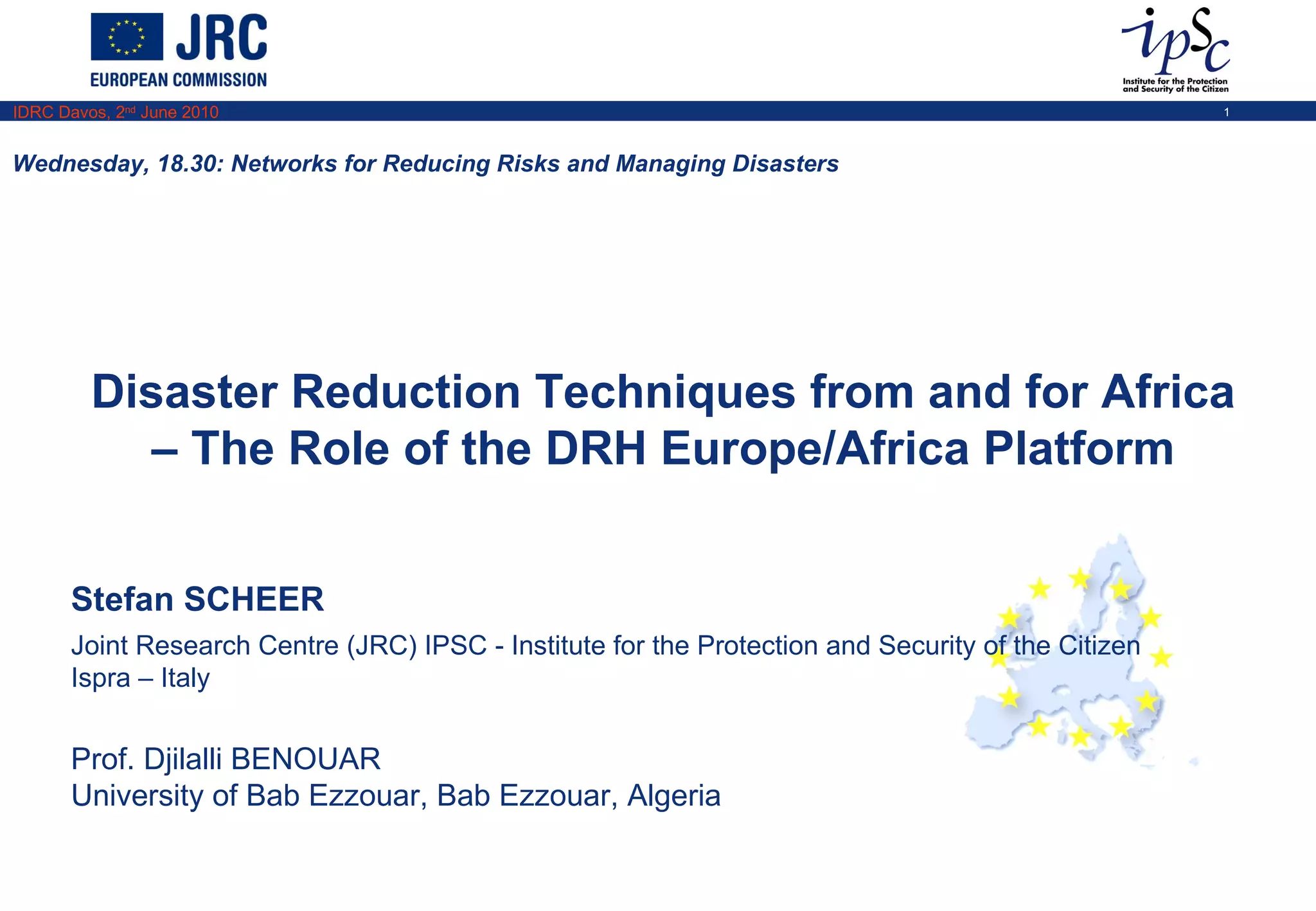 Disaster Risk Reduction Techniques From and for Africa | PPT