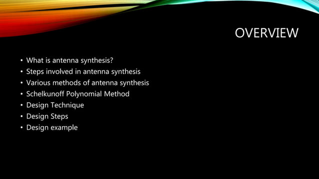Schelkunoff Polynomial Method for Antenna Synthesis | PPTX | Physics | Science