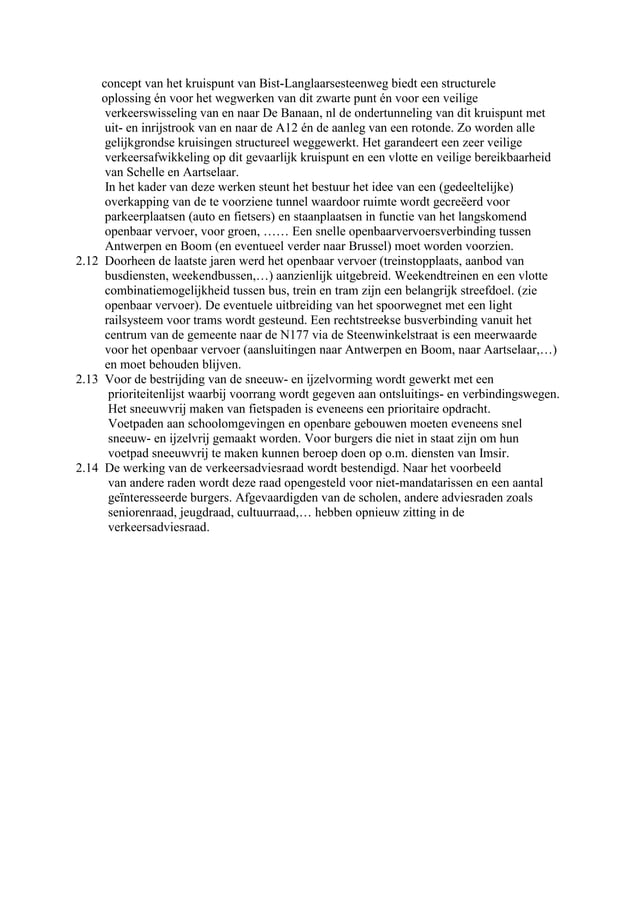 Schelle beleidsplan 2013-2019 | PDF