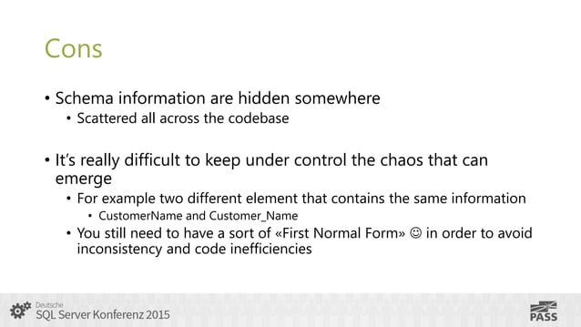 Schema less table & dynamic schema | PPT