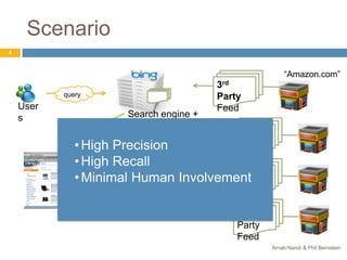 Schema matching for merging data feeds | PPT
