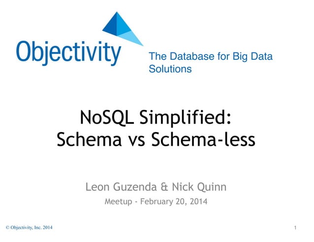 NoSQL Simplified: Schema vs. Schema-less | PPT