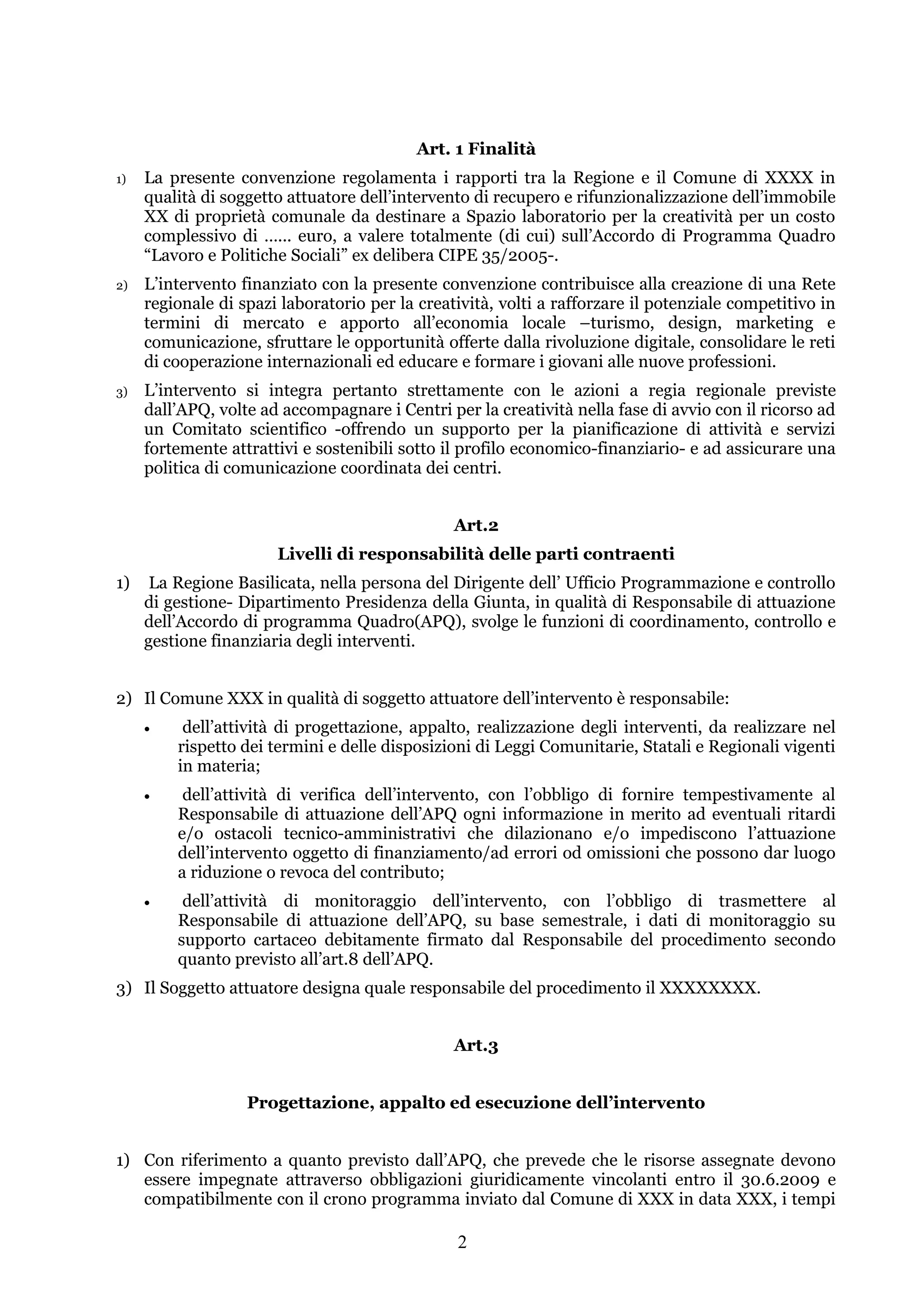 Schema convenzione | DOC