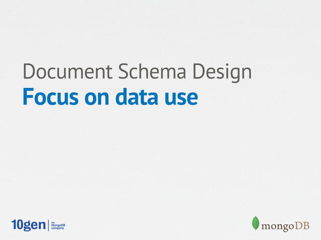 MongoDB Schema Design | PPT