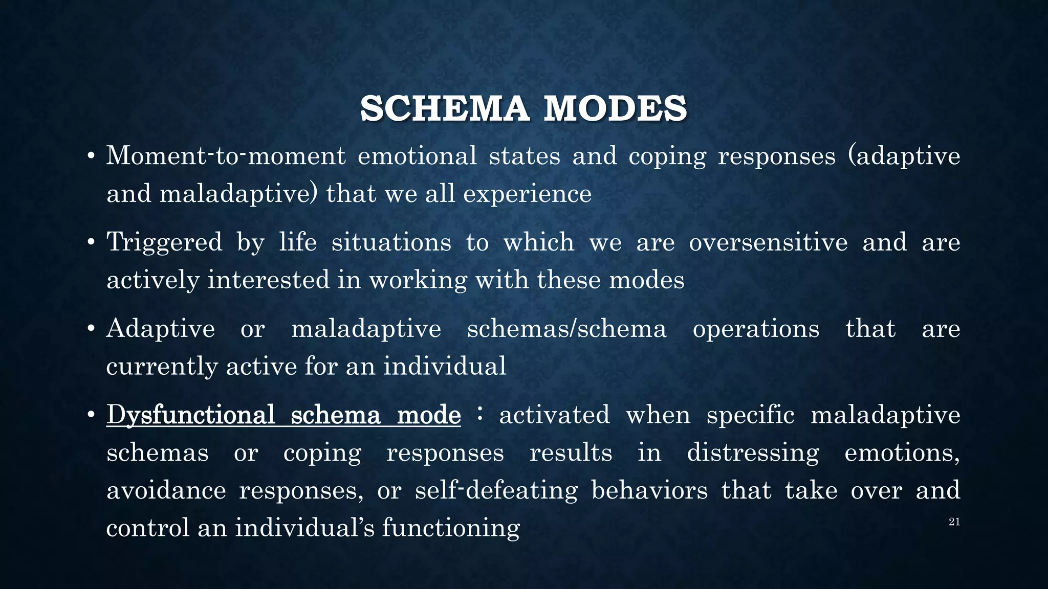 Schema focused therapy | PPTX