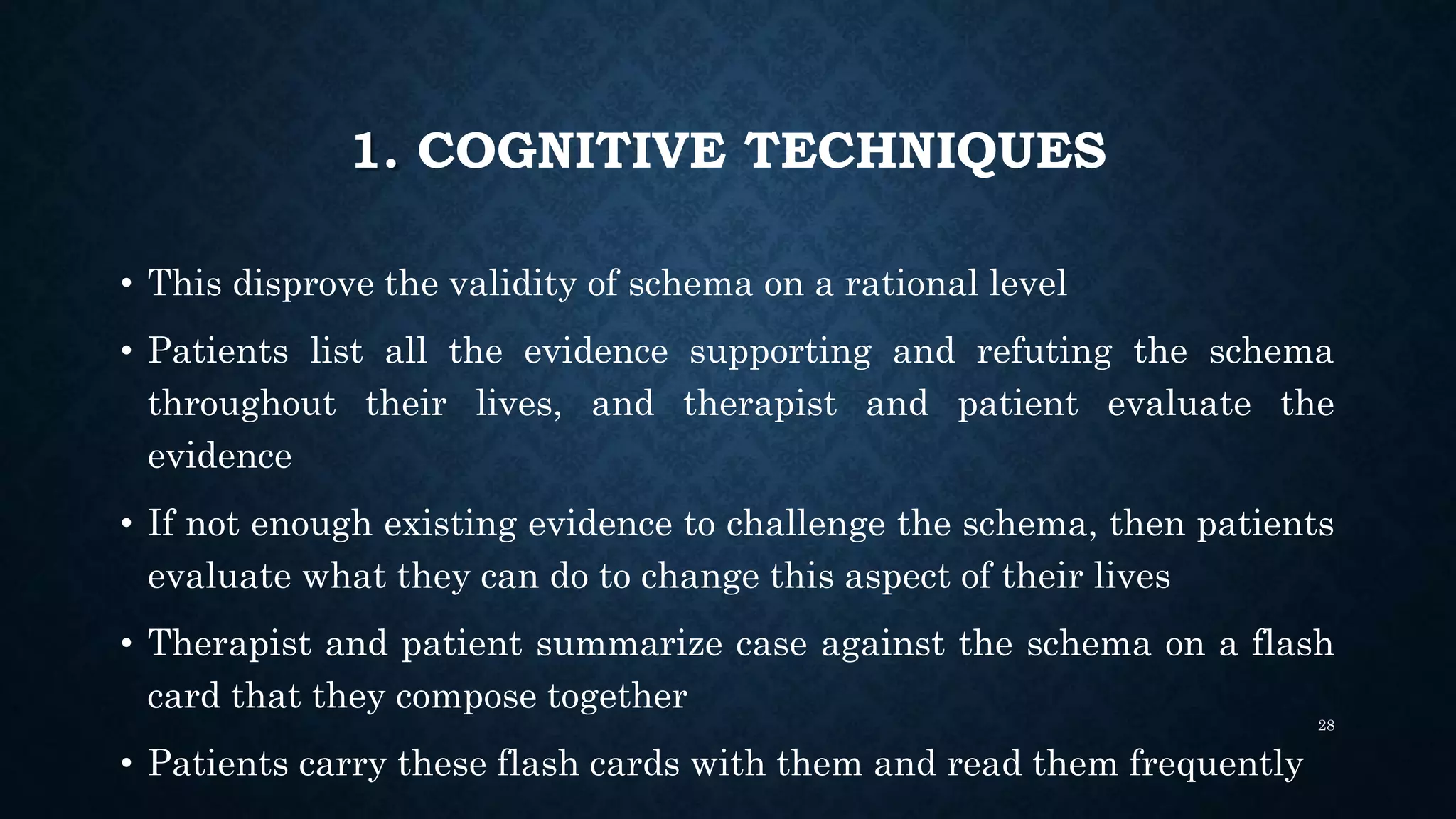 Schema focused therapy | PPTX