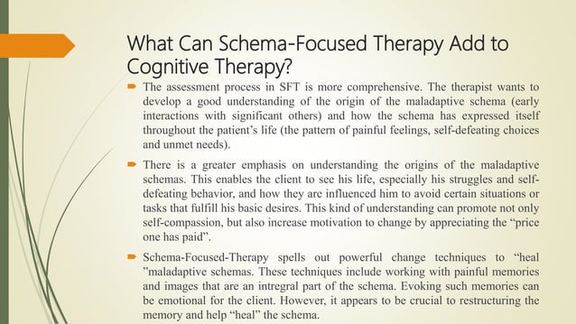 Schema focus therapy | PPTX