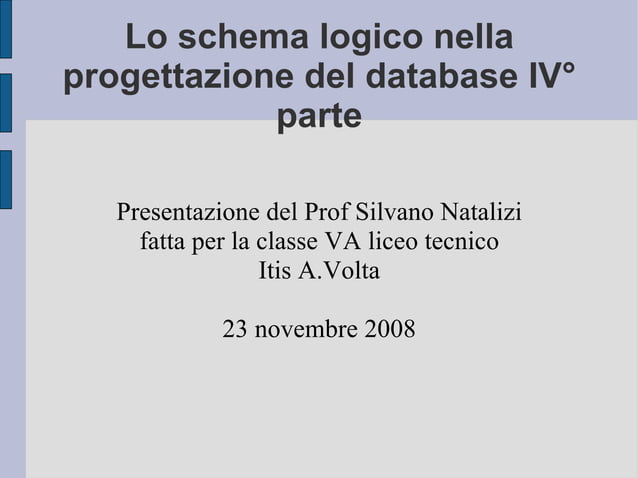 Schema Logico Database | PPT