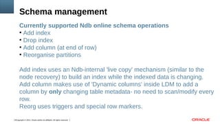 MySQL Cluster Schema management (2014) | PPT
