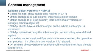 MySQL Cluster Schema management (2014) | PPT