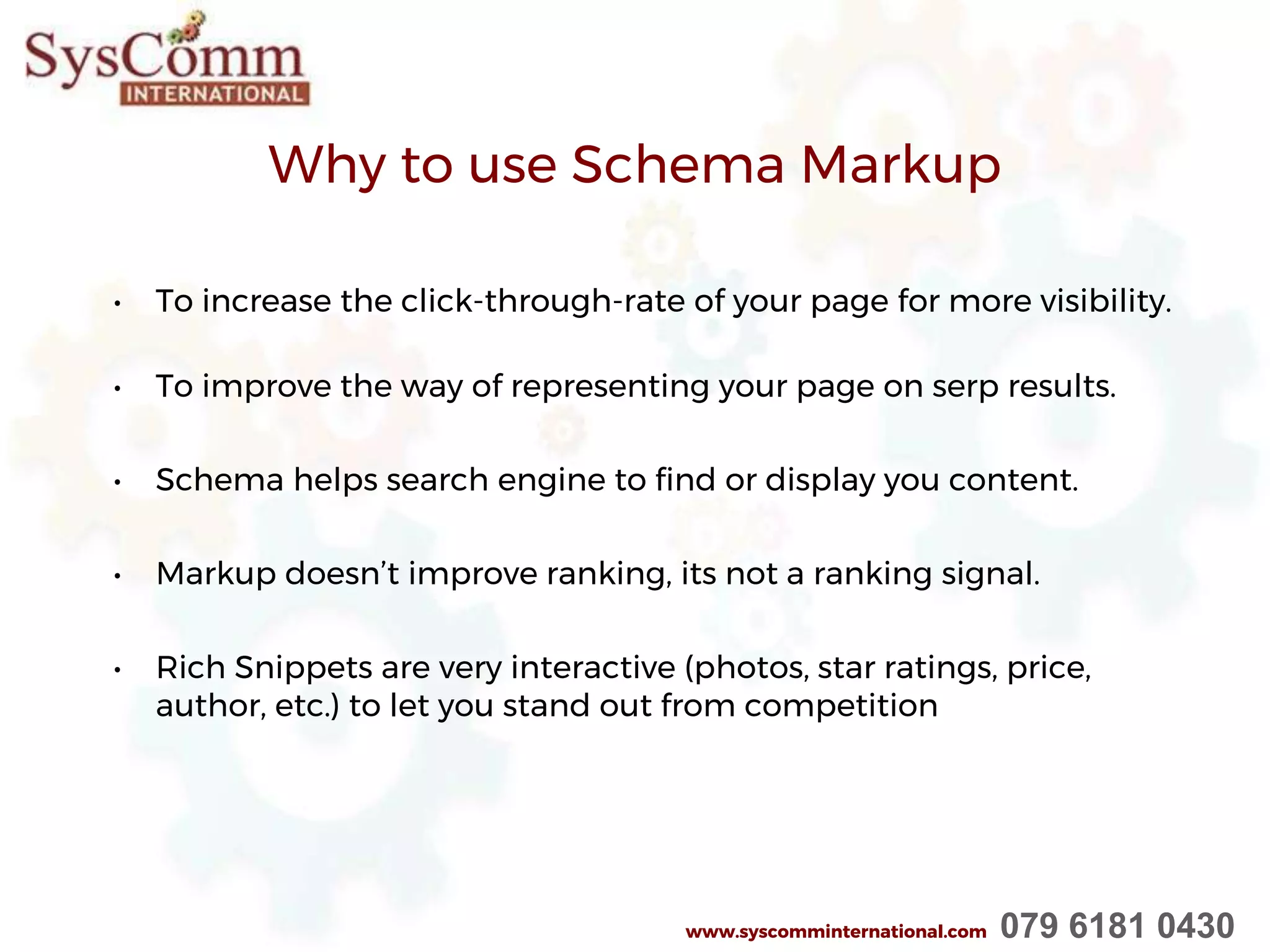 Schema Markup | PPTX | Web Design and HTML | Internet