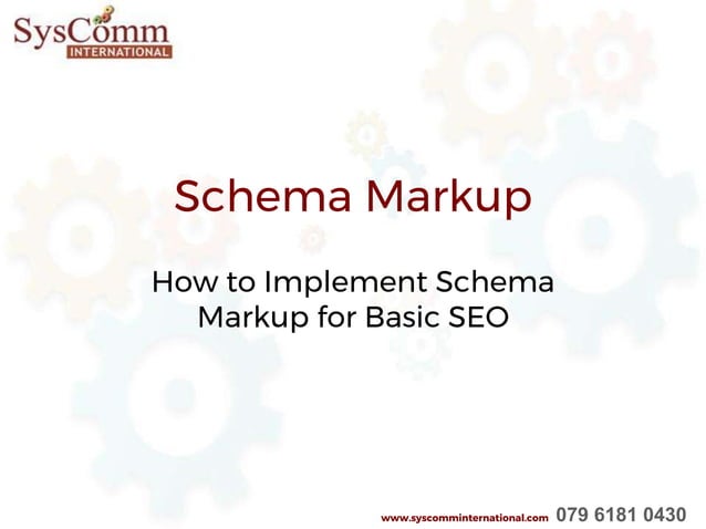 Schema Markup | PPTX | Web Design and HTML | Internet