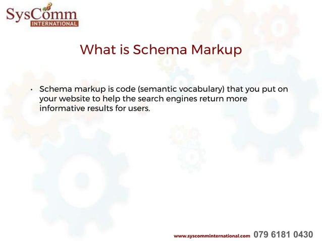 Schema Markup | PPTX | Web Design and HTML | Internet