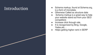 Schema mark up presentation ..... | PPT
