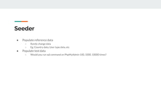 Schema migration (DB migration) with Phinx | PPT