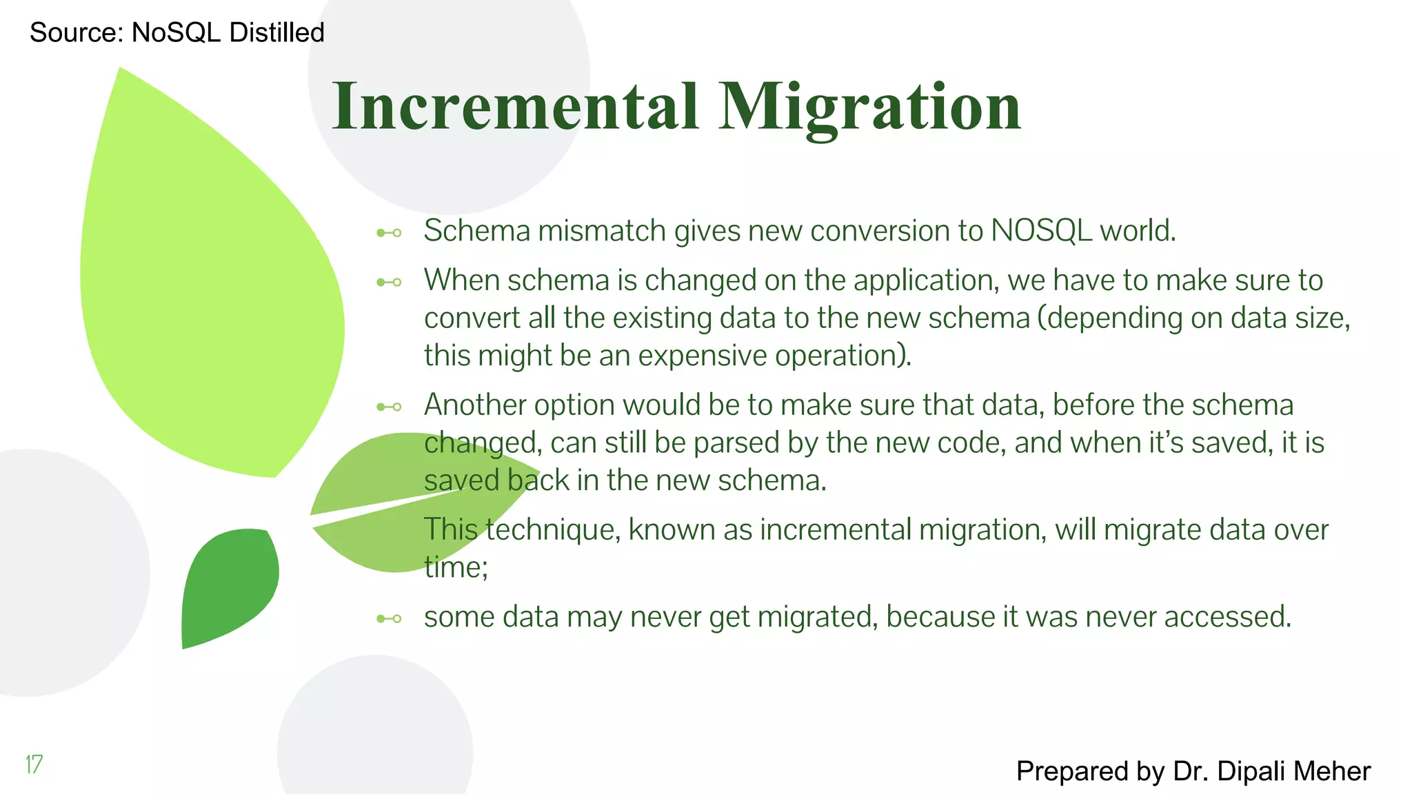 Schema migrations in no sql | PPTX