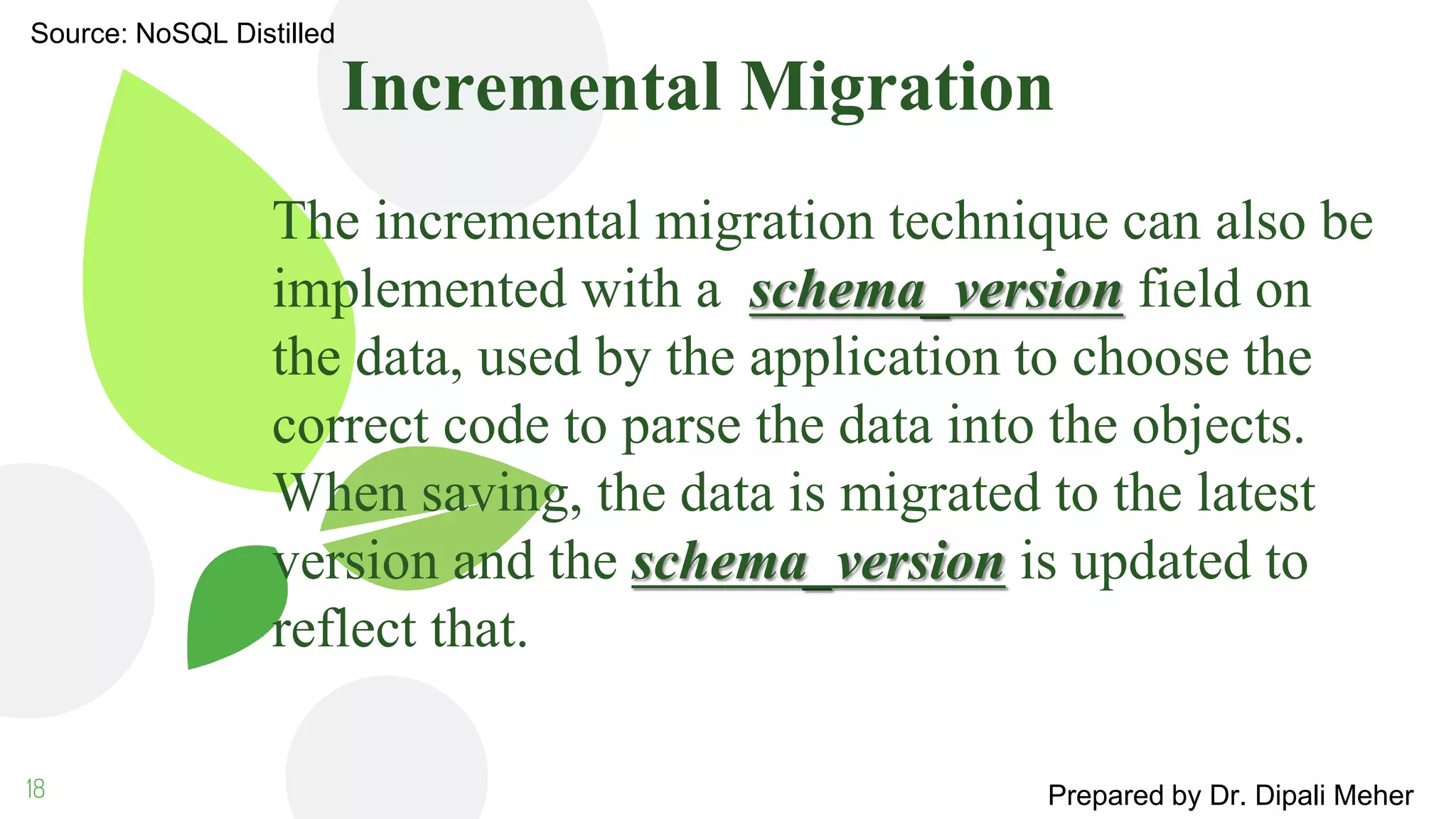 Schema migrations in no sql | PPTX
