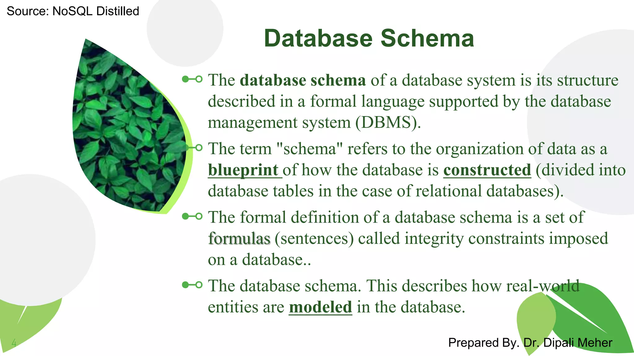 Schema migrations in no sql | PPT