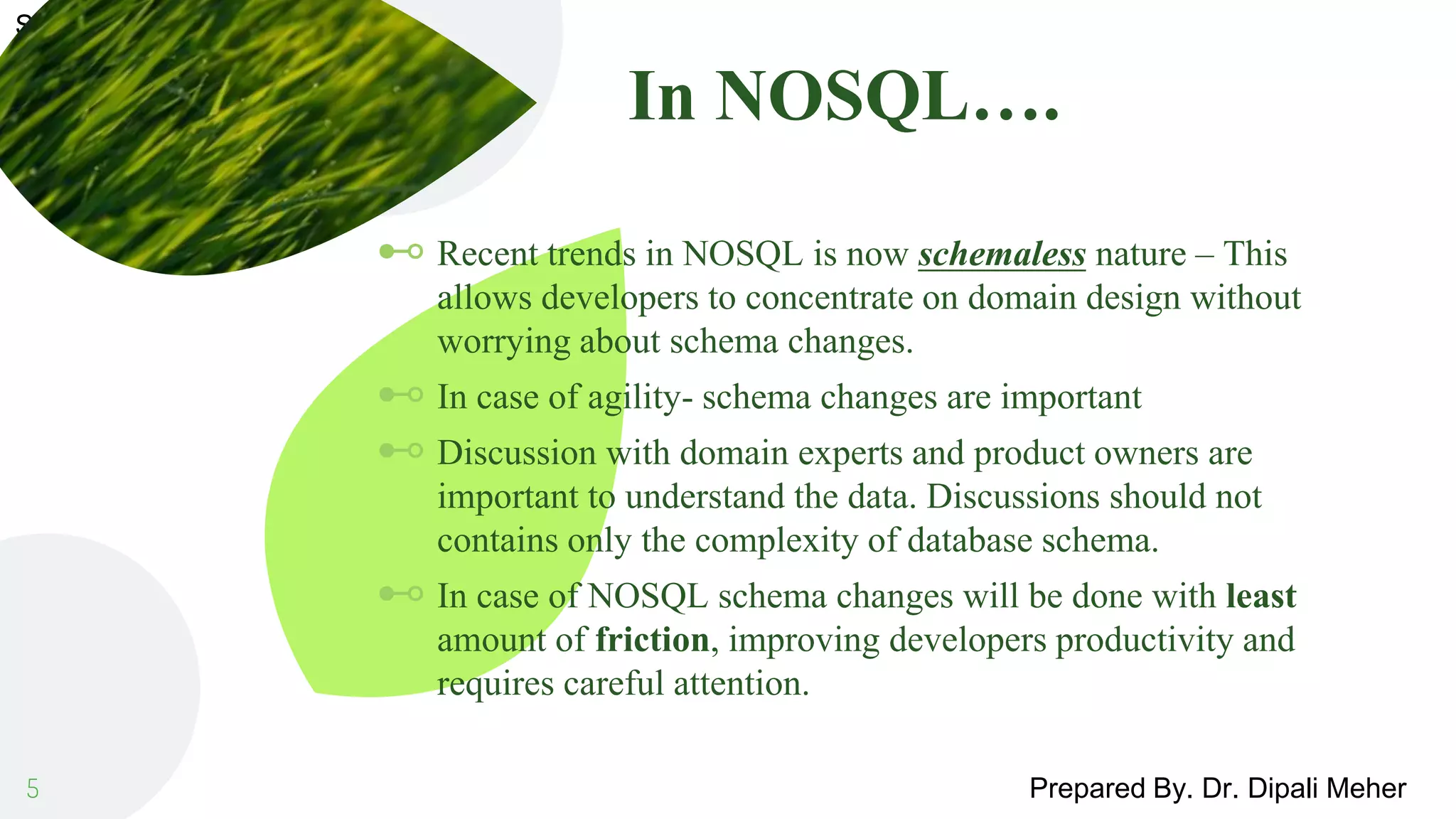 Schema migrations in no sql | PPTX