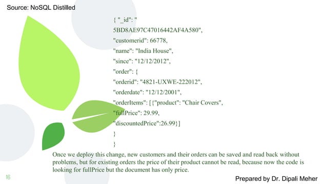 Schema migrations in no sql | PPT