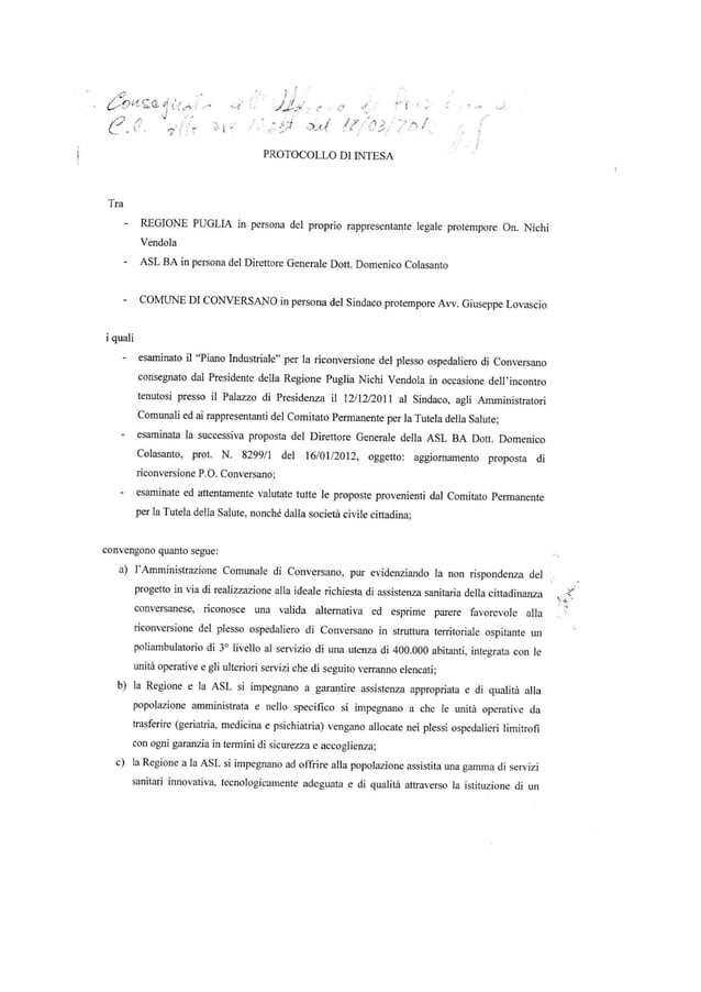 Schema protocollo d'intesa | PDF