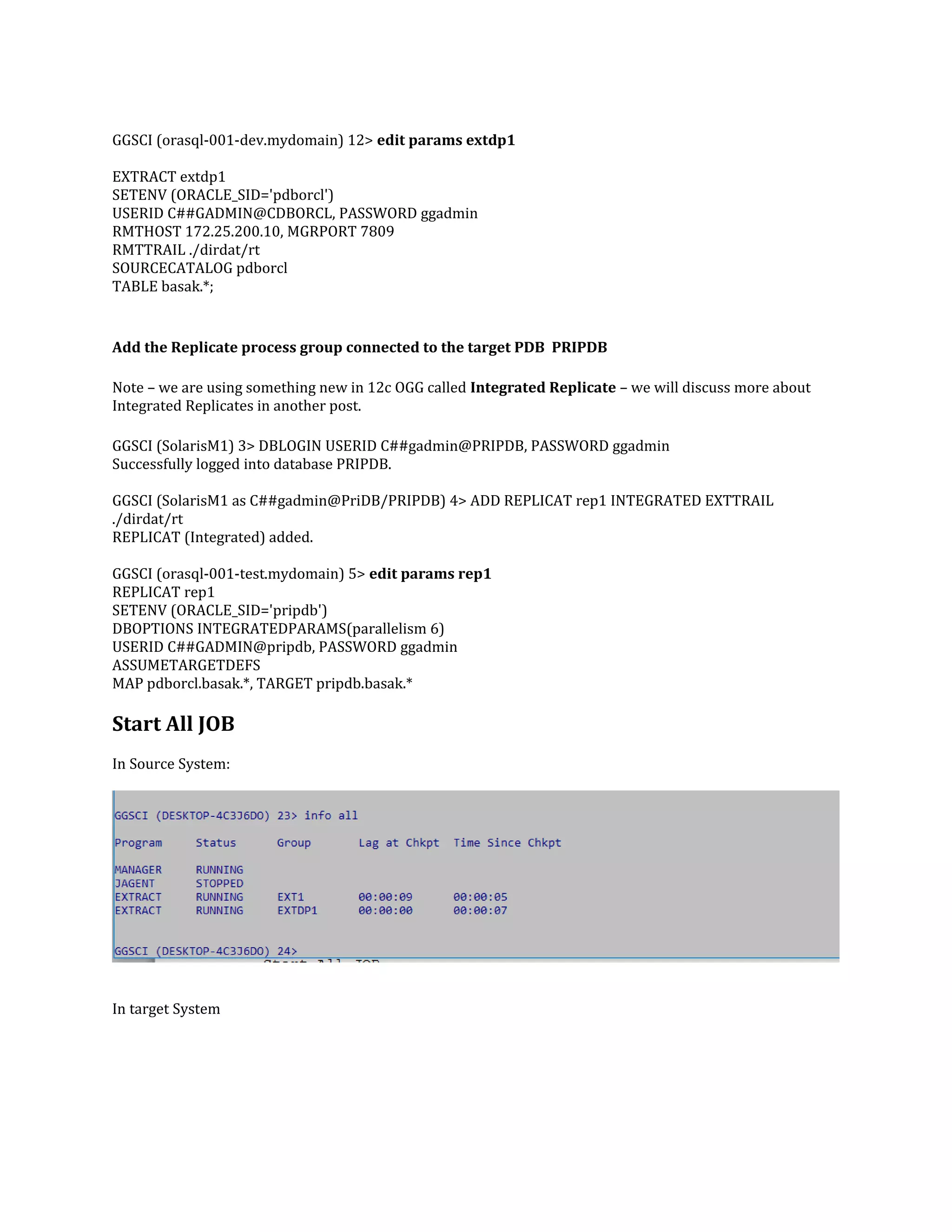 Schema replication using oracle golden gate 12c | DOC