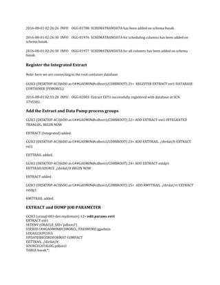 Schema replication using oracle golden gate 12c | DOC